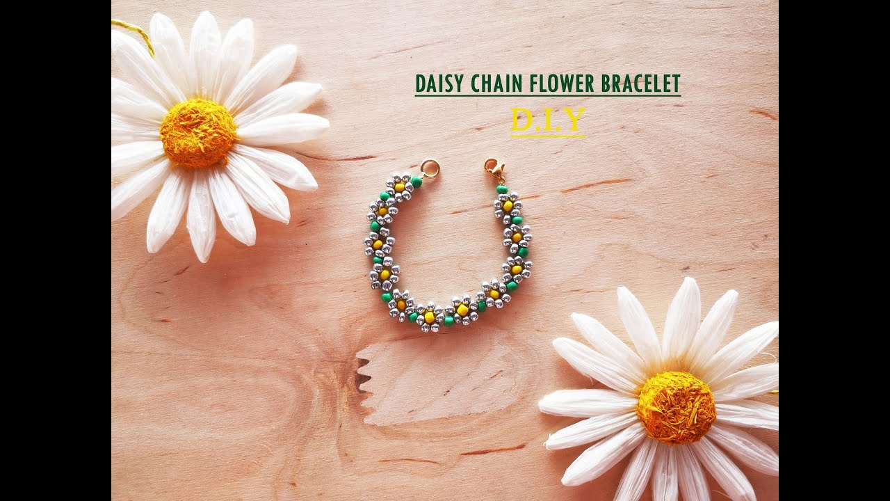 Tutorial/DIY Macrame Flower Daisy Bracelet/Mακραμέ Λουλούδι Βραχιόλι ...