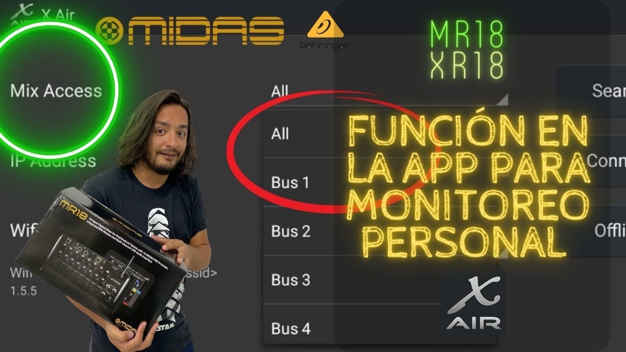 USA CELULAR O TABLET PARA MONITOREO PERSONAL EN XR18 / MR18 CONTROLA LA ...