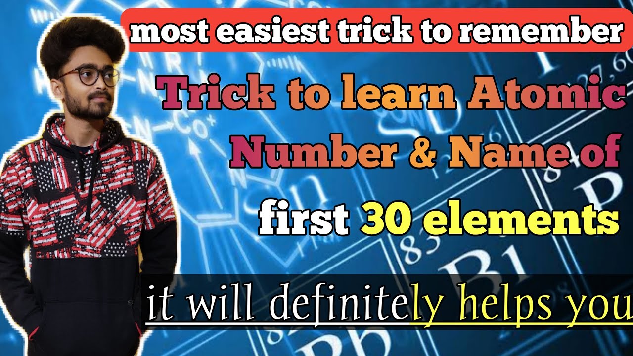 Mnemonics to Learn Atomic Number of first 30 elements || trick to learn ...