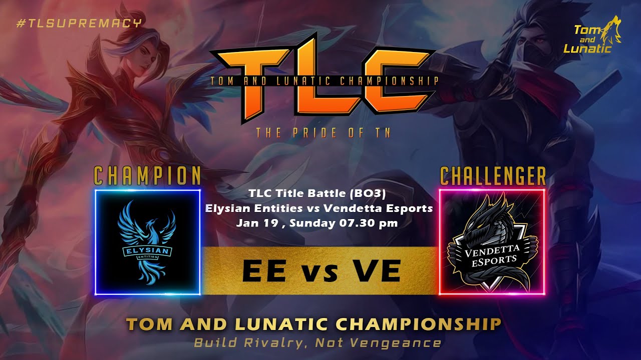 🛑 Elysian Entities vs Vendetta Esports | TLC Title Battle | TL ...