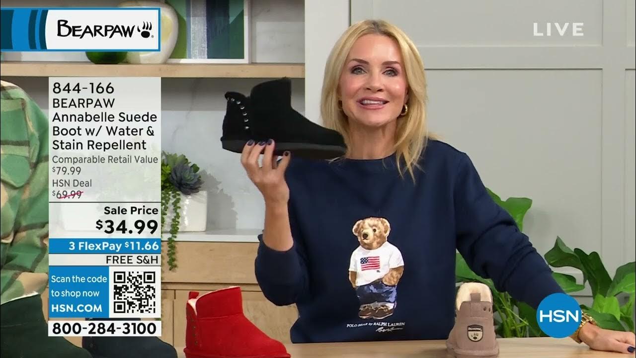 BEARPAW Annabelle Suede Boot with Water Stain Repellent - YouTube