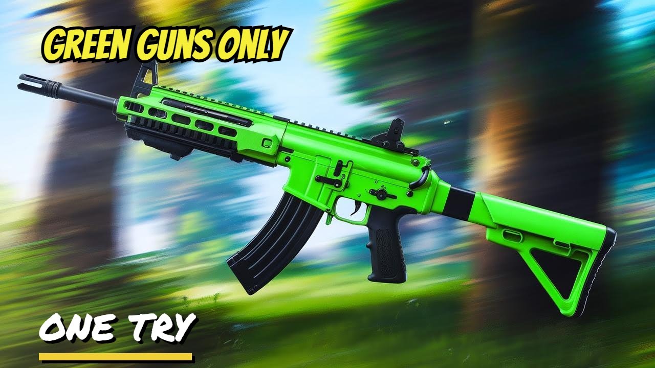 Green weapons only but I only get one try!!! - YouTube