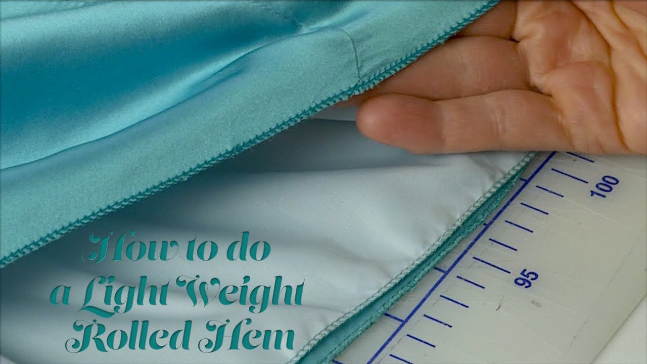 J Stern Designs l How to do a Light Weight Rolled Hem - YouTube