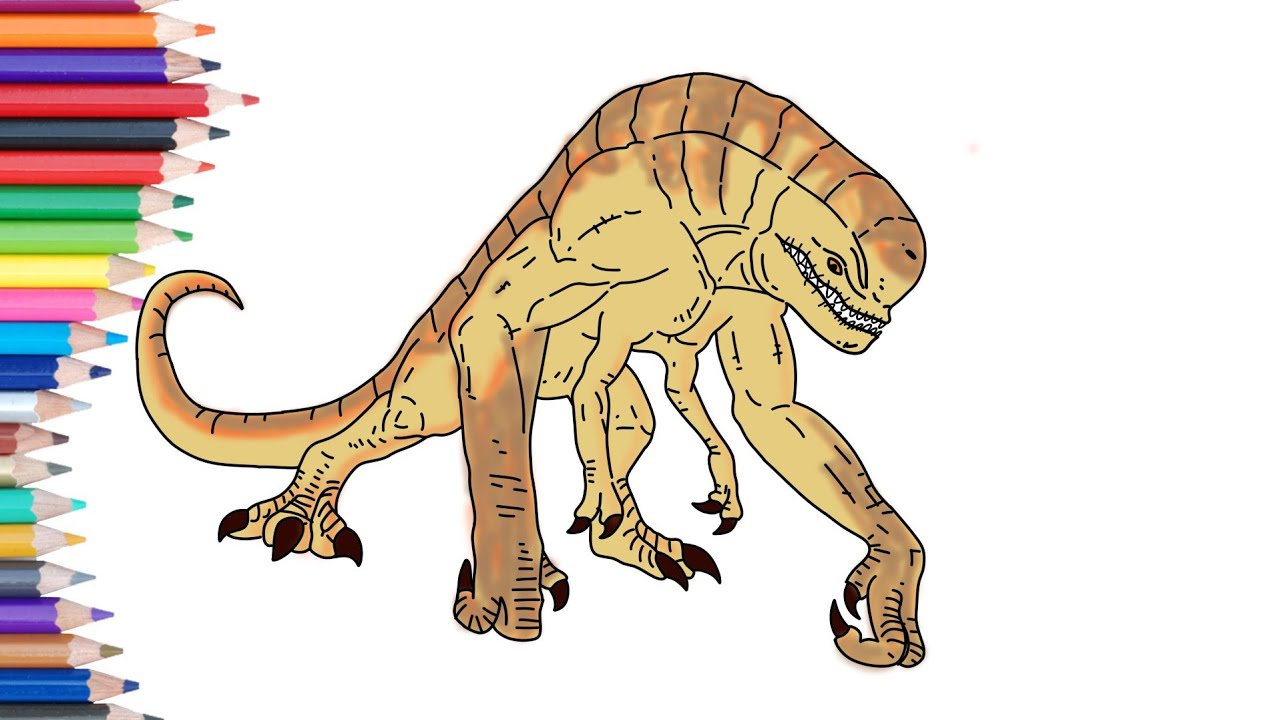 How To Draw D-REX - Jurassic World Rebirth - YouTube