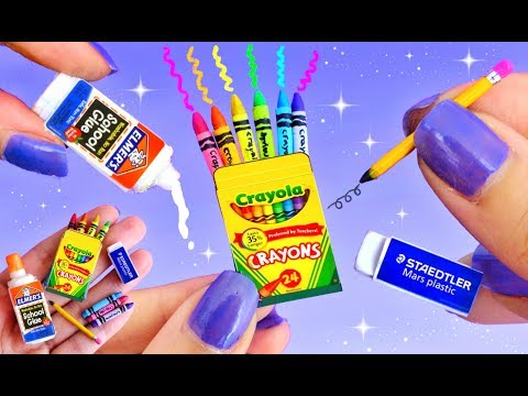 DIY Easy REAL MINIATURES SCHOOL SUPPLIES Part 1 - YouTube