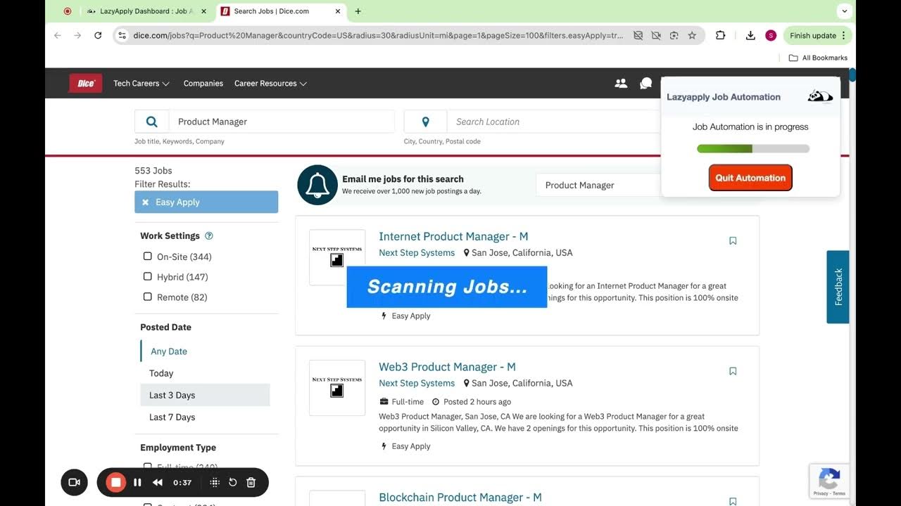 LazyApply Dice automation Bot Demo | Lazyapply review | AI Job automation tool - YouTube