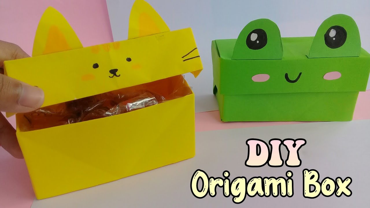 DIY ORIGAMI BOX MUDAH |CARA MEMBUAT BOX ORIGAMI #papercraft - YouTube