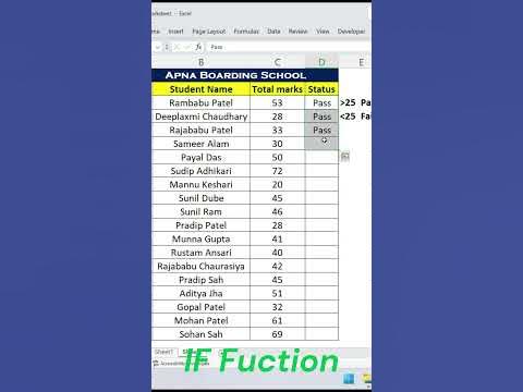 #iffunction #excel #function #exceltricks #excelformula #microsofttutorial - YouTube