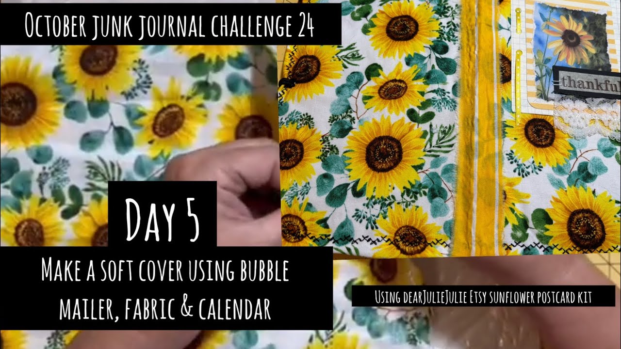 How I made a bubble wrap junk journal called cover Day 5 - YouTube