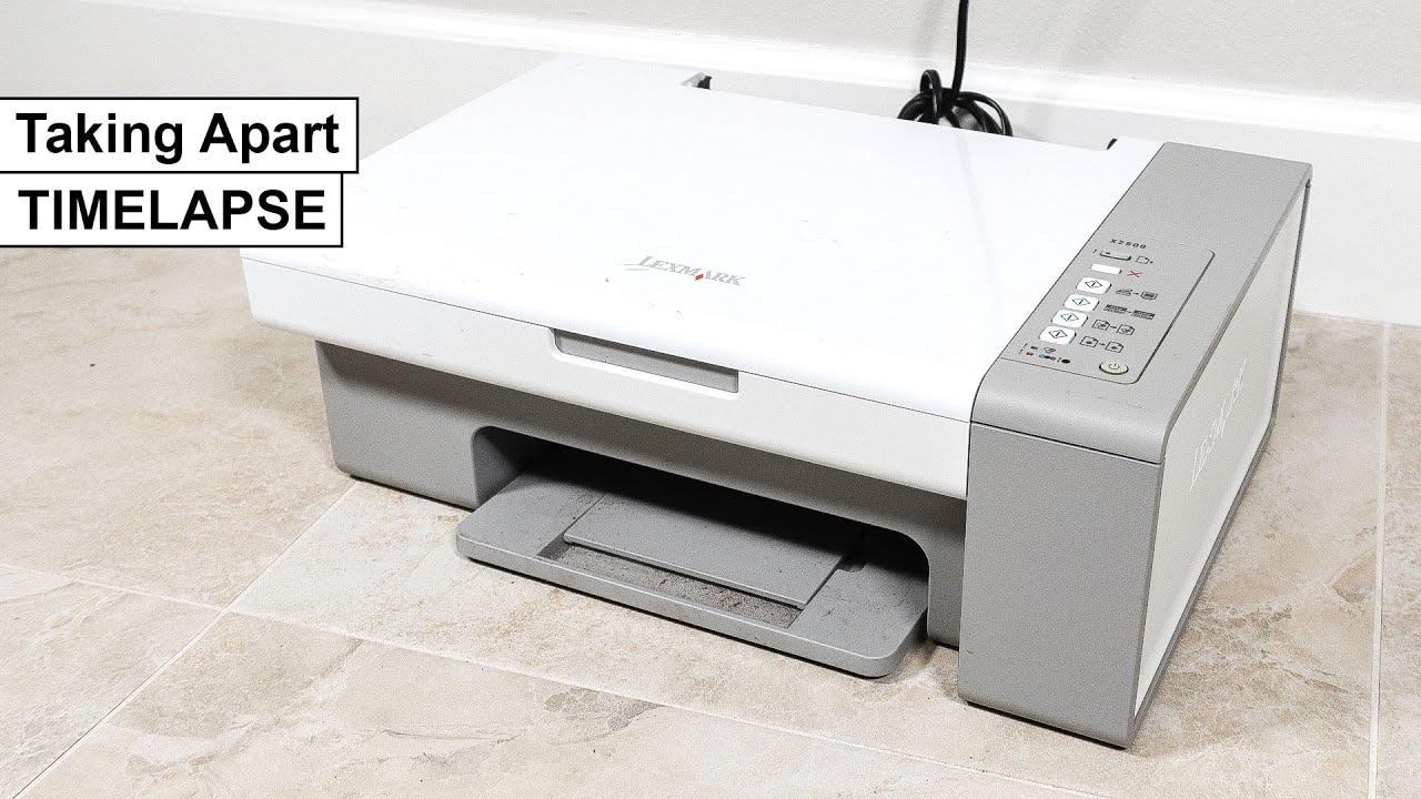 TIMELAPSE Taking Apart Lexmark X2500 Color Printer - Scrapping ...