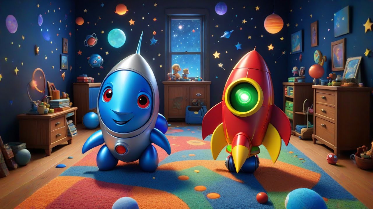 Two Toy Rockets Zoom and Zap | Fun Counting Song for Kids | Nursery ...
