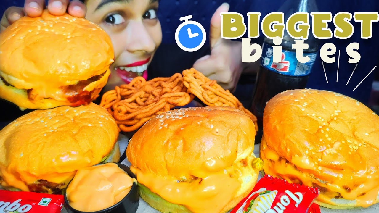 ASMR🔥 BURGER EATING CHALLENGE IN 5 MINUTE | INDIAN STREET FOOD EATING ...