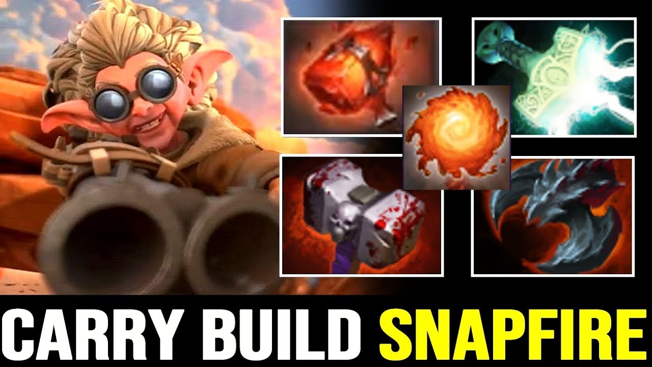WAGA SNAPFIRE Machine Gun Carry Build on 7.23 New Patch Dota 2 - YouTube