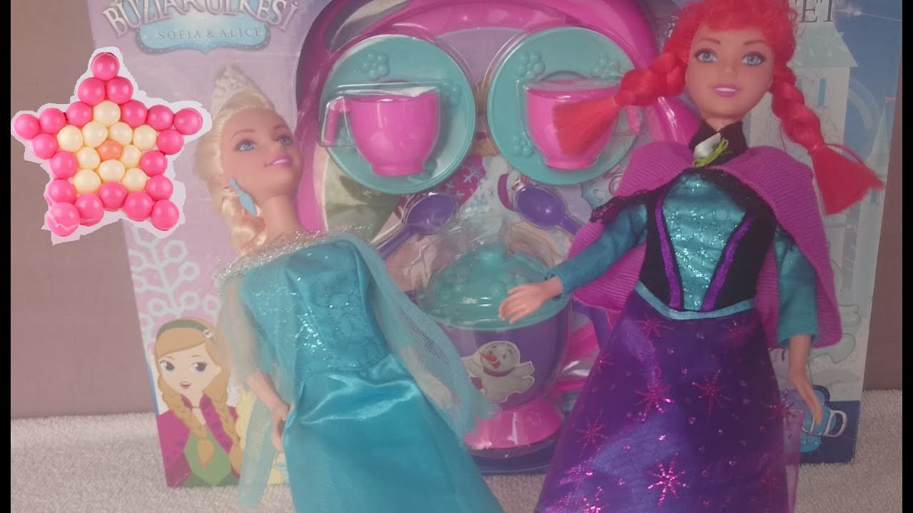Anna vs frozen elsa tea set and friend ping peppa , SURPRİSE TOYSREVİEW ...