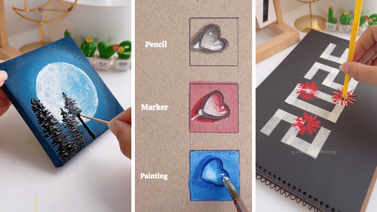 Easy Creative Art Tutorial When You’re Bored | Painting Ideas #drawing ...