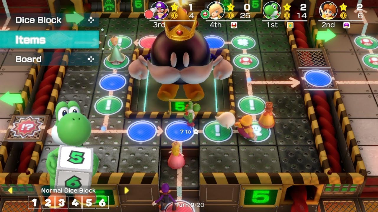 Super Mario Party Gameplay Part 4 Waluigi Vs Yoshi Vs Daisy Vs Rosalina ...