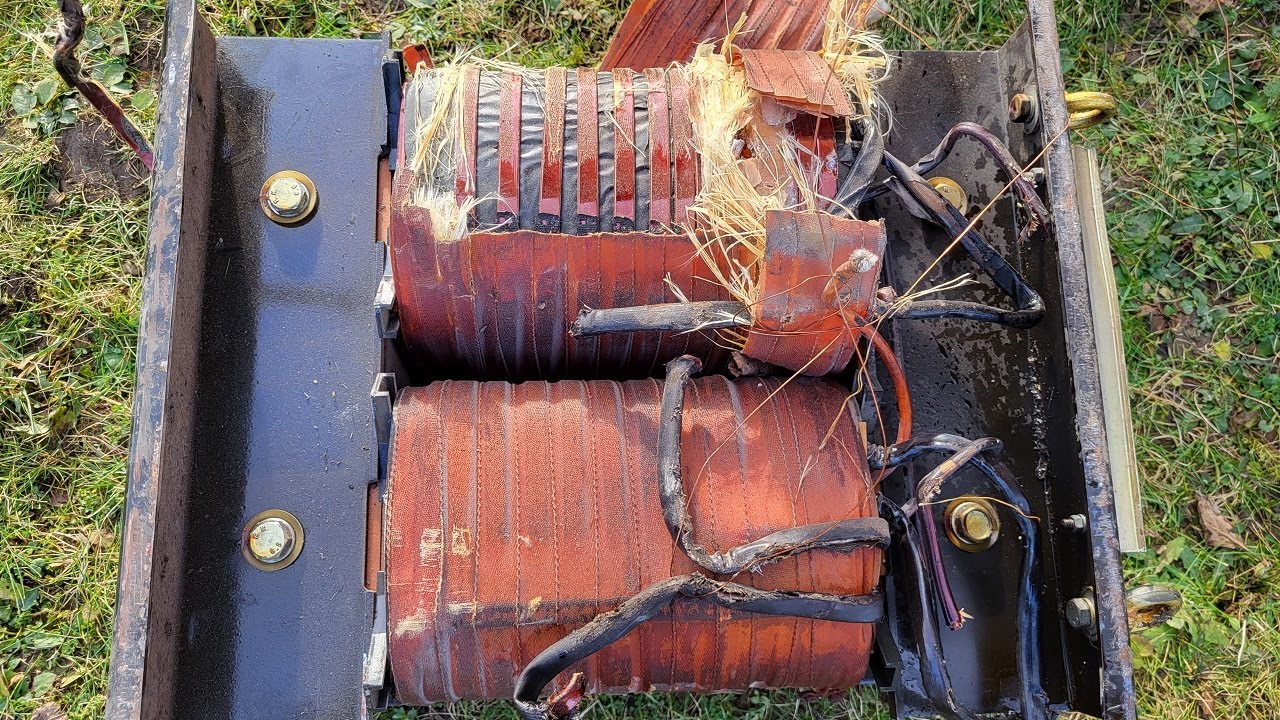 Ogromny transformator ponad 100kg - Gruba miedziucha - YouTube