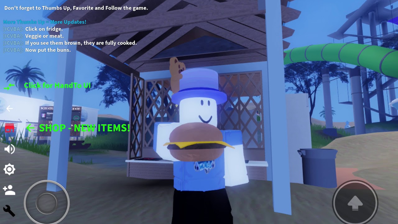 Roblox Blox World Water Park (How To Cook Burgers) - YouTube