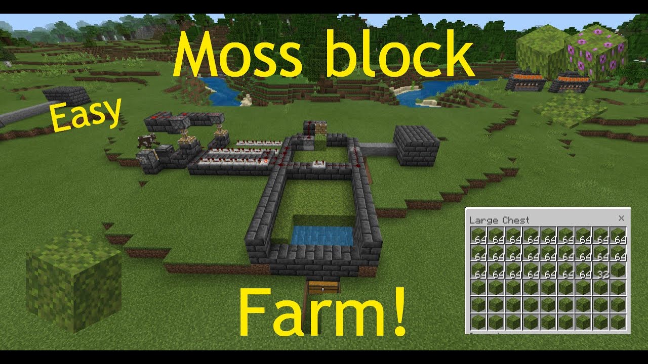 Easy 1.19.60 Moss block farm! Bedrock Edition - YouTube
