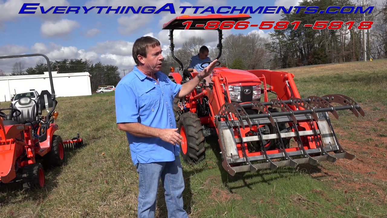 How To Use the New Everything Attachments 55" Wicked Grapple Rake - YouTube