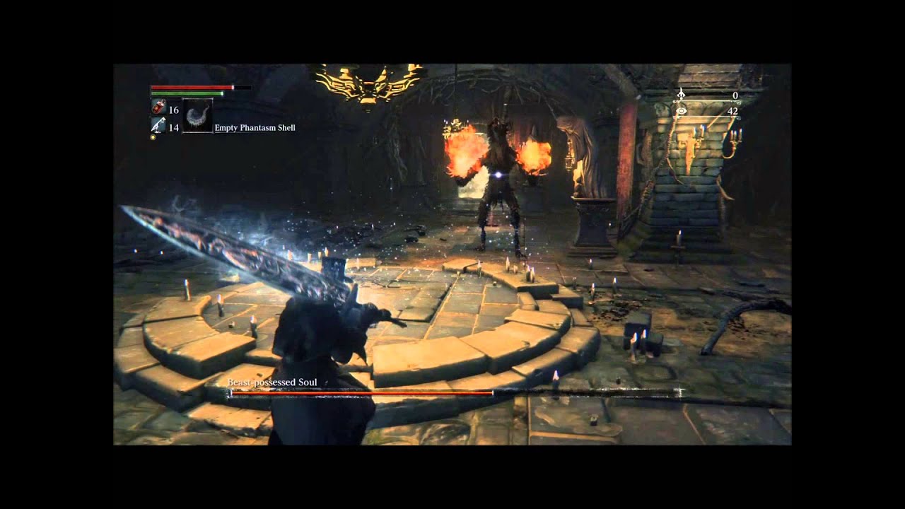 Bloodborne: Beast-possessed soul, (lvl 68, Beast Claw hunt) - YouTube