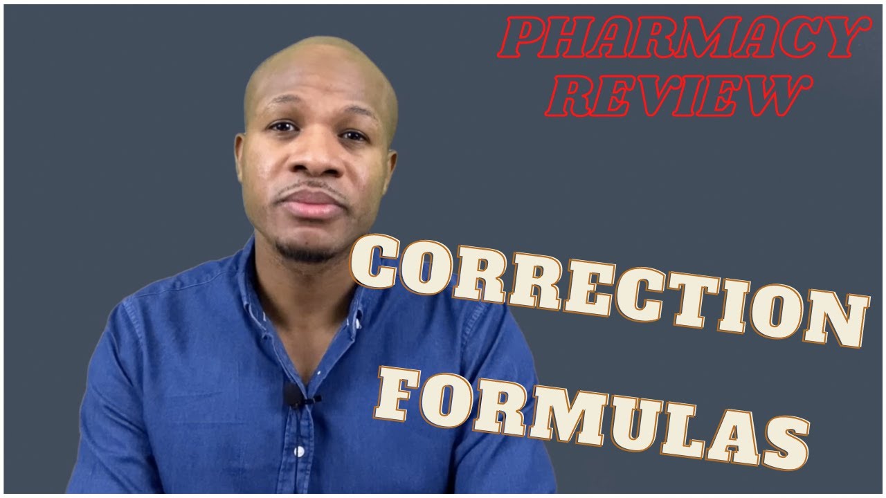 Pharmacy Correction Equations - Creatinine Clearance, Phenytoin ...