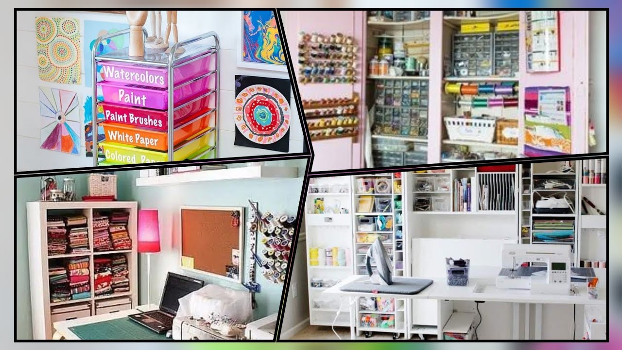 Modern Craft Room Setup Ideas l How to Organize Your Craft Supplies ...