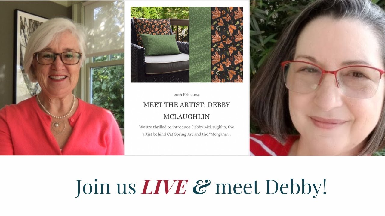 Join us LIVE at noon PST today. Meet fabric designer artist Debby ...