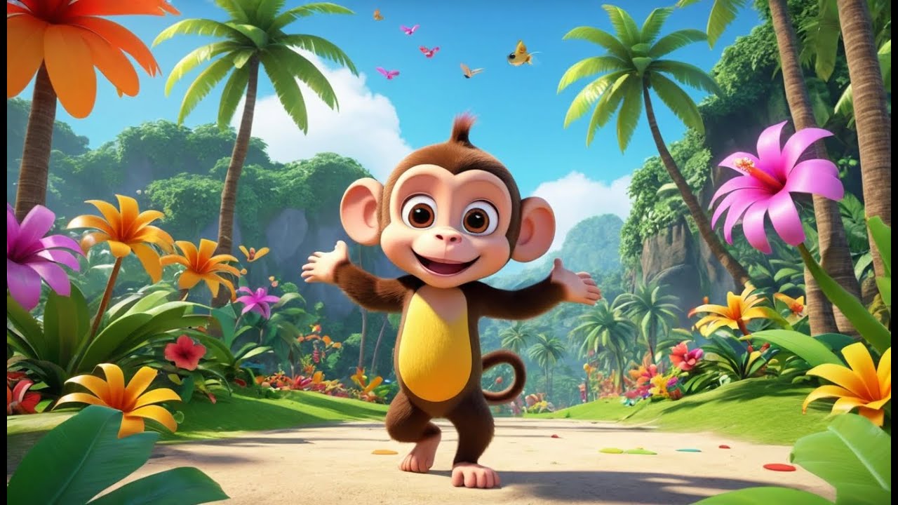 Spin Around with Baby Monkey | Fun Action Song for Kids | Twirl, Jump ...
