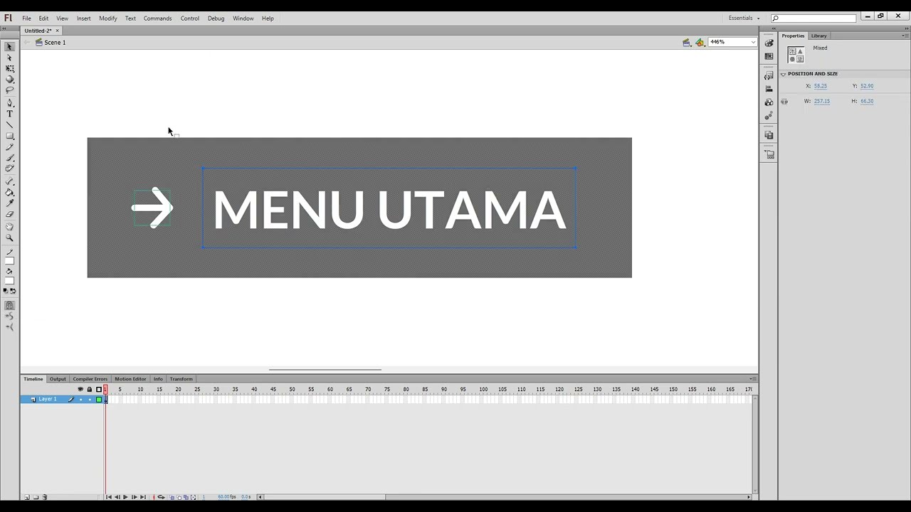 Membuat Tombol Menu Adobe Flash | Adobe Flash Tutorial - YouTube