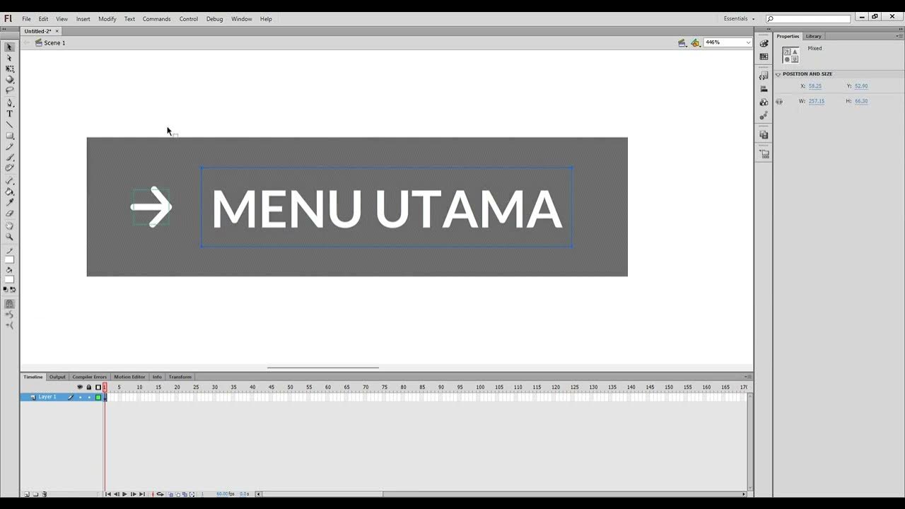 Membuat Tombol Menu Adobe Flash | Adobe Flash Tutorial - YouTube