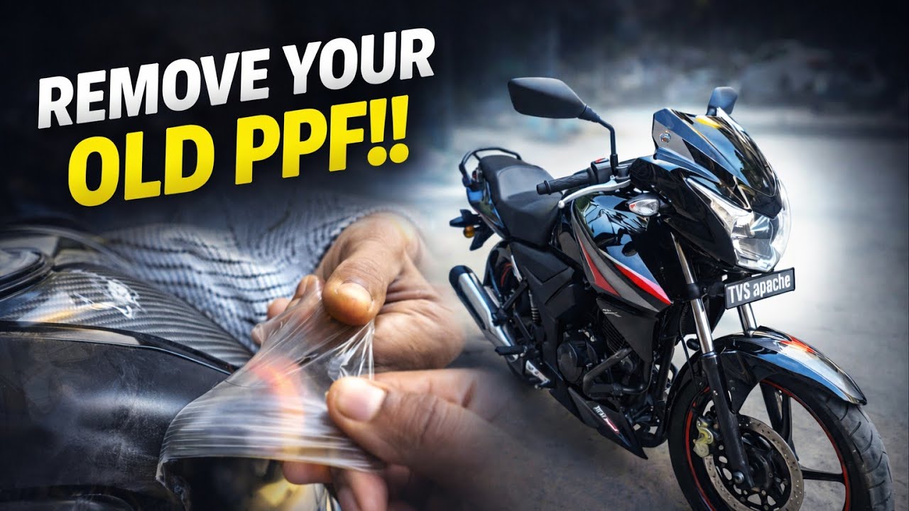 This Is Why Bike PPF Needs Replacement | Removing Apache's PPF - YouTube