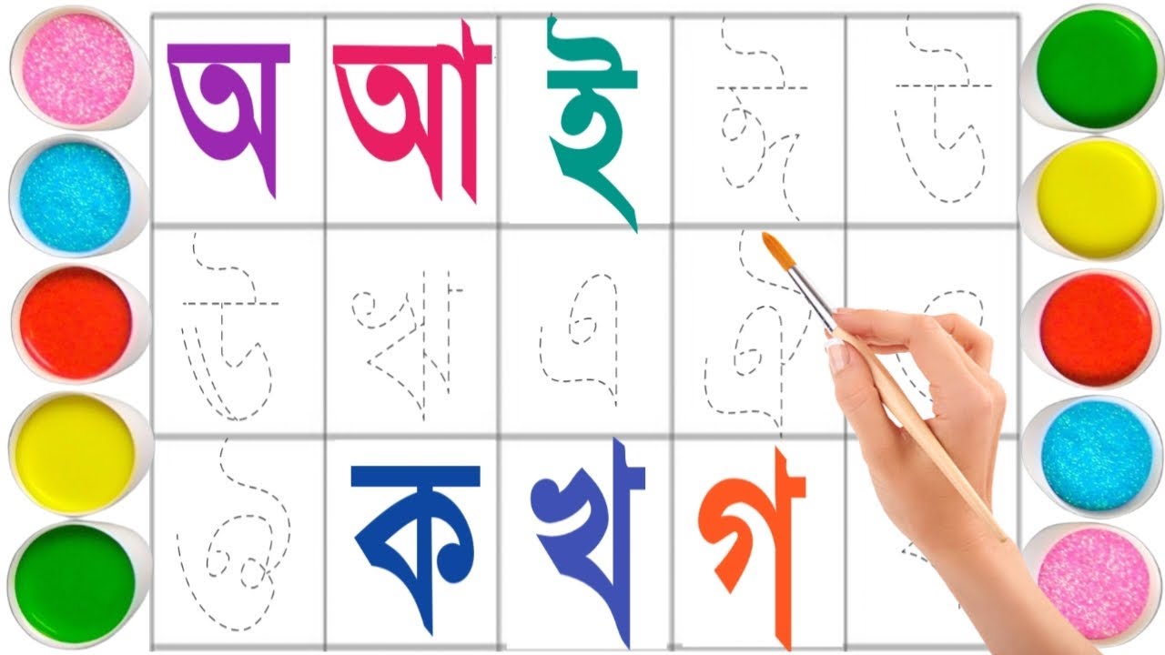 Bangla alphabet for children। Bengali alphabet rhymes। Bangla alphabet learning for kids | Part ...