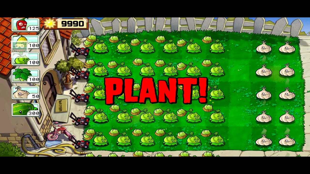 Plants vs Zombies Mod Play 9990 Sun // Pvz Play Gameplay #243 Pvz(4 ...