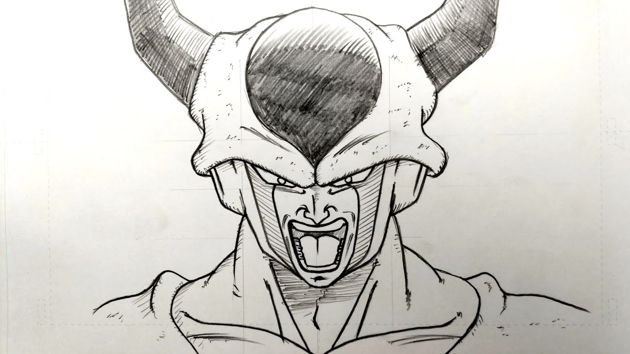 How to draw『DRAGON BALL Z』Freeza フリーザ第二形態 - YouTube