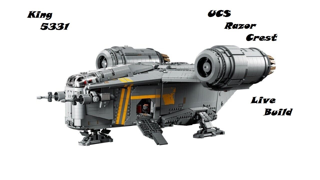 King 5331 UCS Razor Crest Live Build - YouTube
