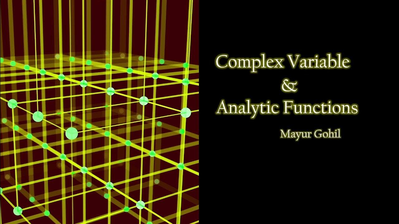 Complex Variable Lect 03 Analytic function CR Equations Mayur Gohil#engineering #maths #youtube ...