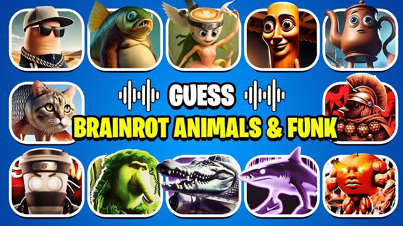 Guess ITALIAN BRAINROT ANIMALS FUNK Edition | Bombardino Crocodilo Funk ...