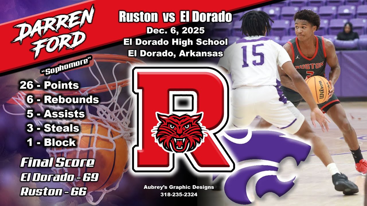 Darren Ford 2025 Highlights: Ruston vs El Dorado 4K - YouTube