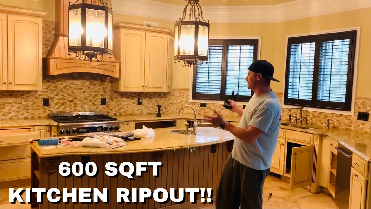 600 sqft Kitchen ripout in 12,000 sqft home! Working Cooking Kitchen ...