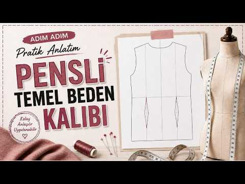 Kişiye Özel Pensli Beden Kalıbı Nasıl Çıkarılır? How to Create a Custom Body Pattern?
