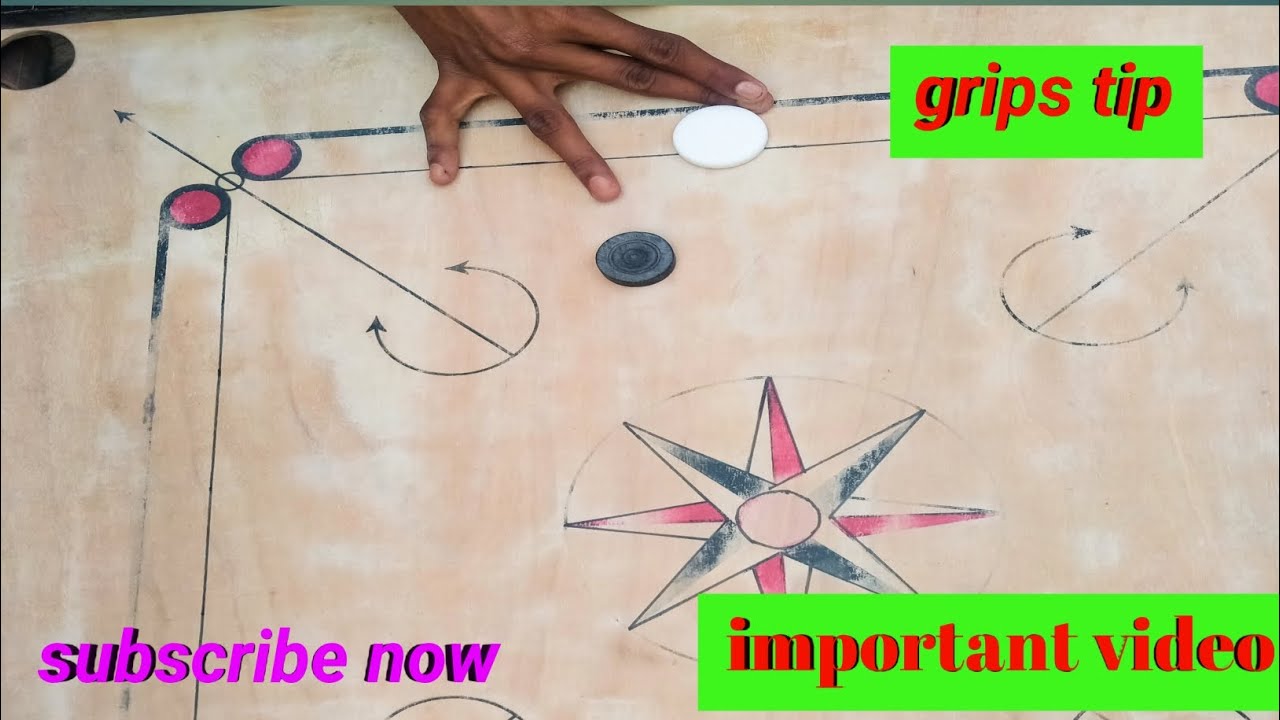 Kind of striker grip and use in carrom 😱👍|| grip kitani hoti hai carrom ...