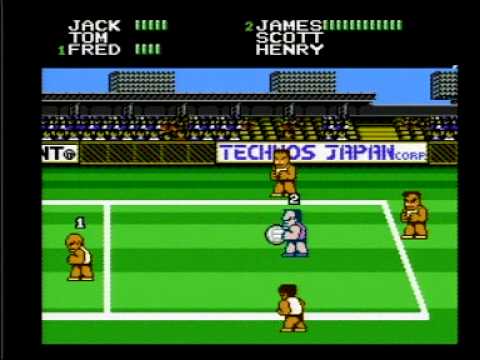 Super Dodge Ball NES 2-Players - YouTube