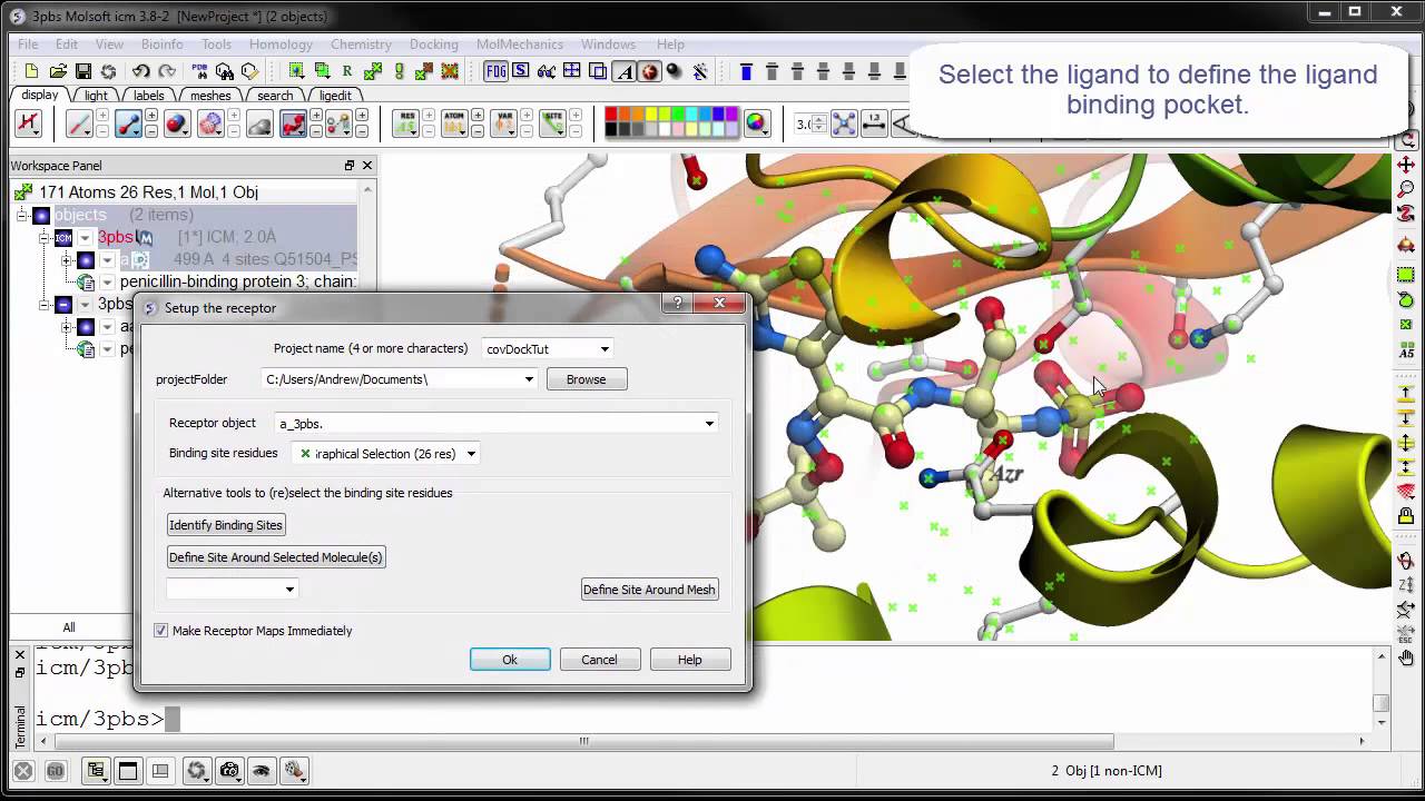 Covalent Docking Tutorial in ICM-Pro - YouTube