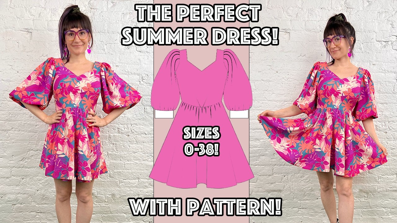 The Perfect Printable Summer Dress Pattern With Sew Along! - YouTube