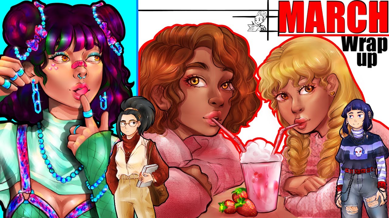 Digital Art : Art of March,Girls and more girls!! (╯3╰)💗💐 - YouTube
