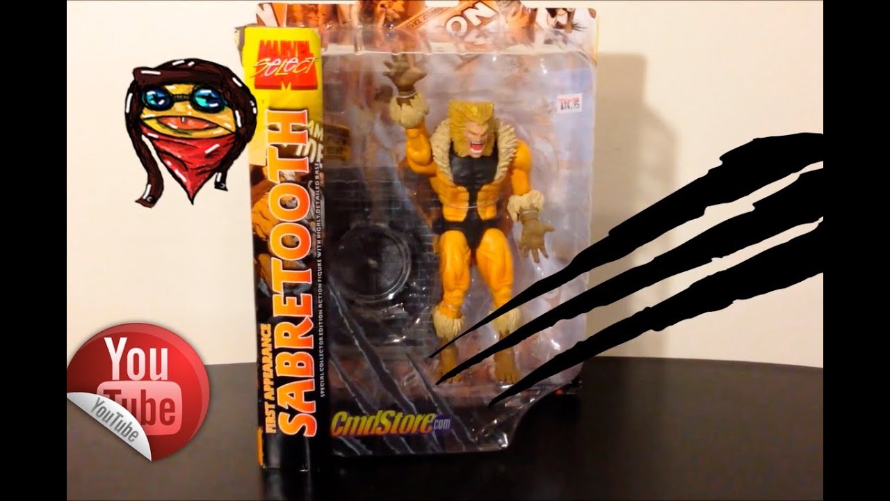 sabretooth de marvel select edición especial, unboxing en español ...