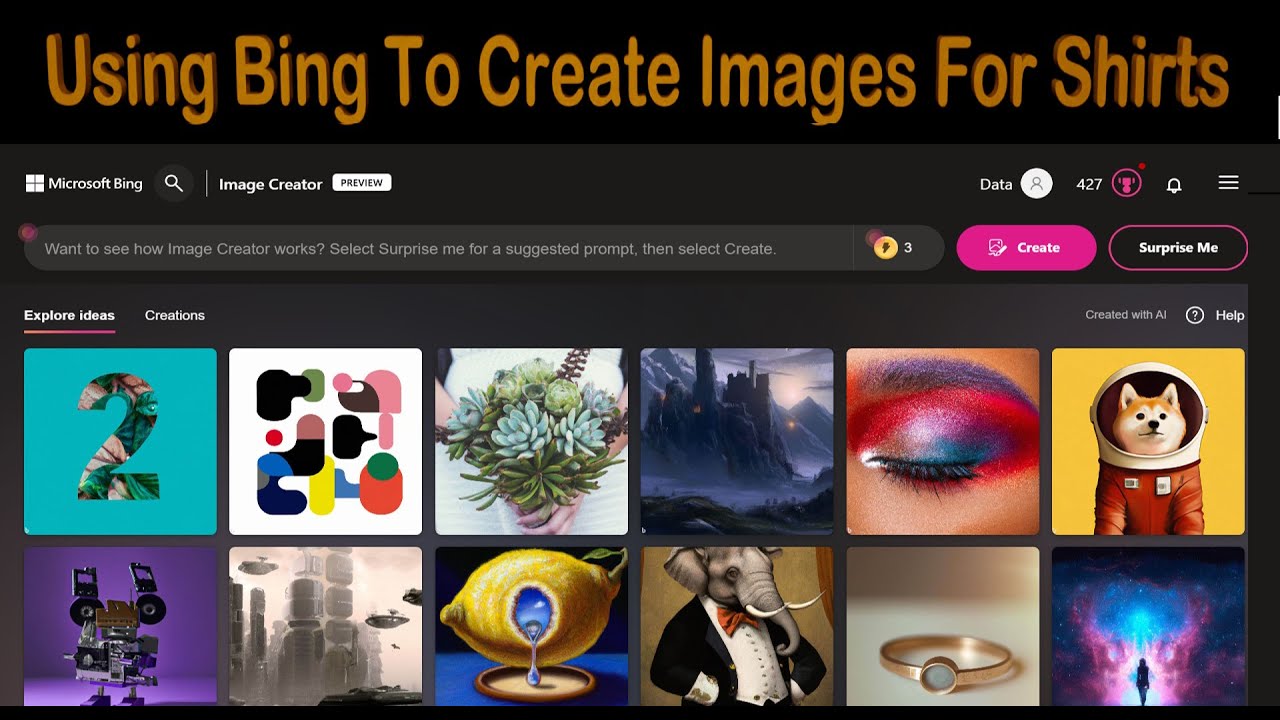 Using Bing To Create Textures For Shirts - YouTube