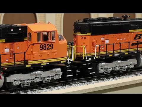 DK's O Gauge Trains - BNSF Coal Trains with (3) Lionel SD70MAC's providing the Head End Power ...