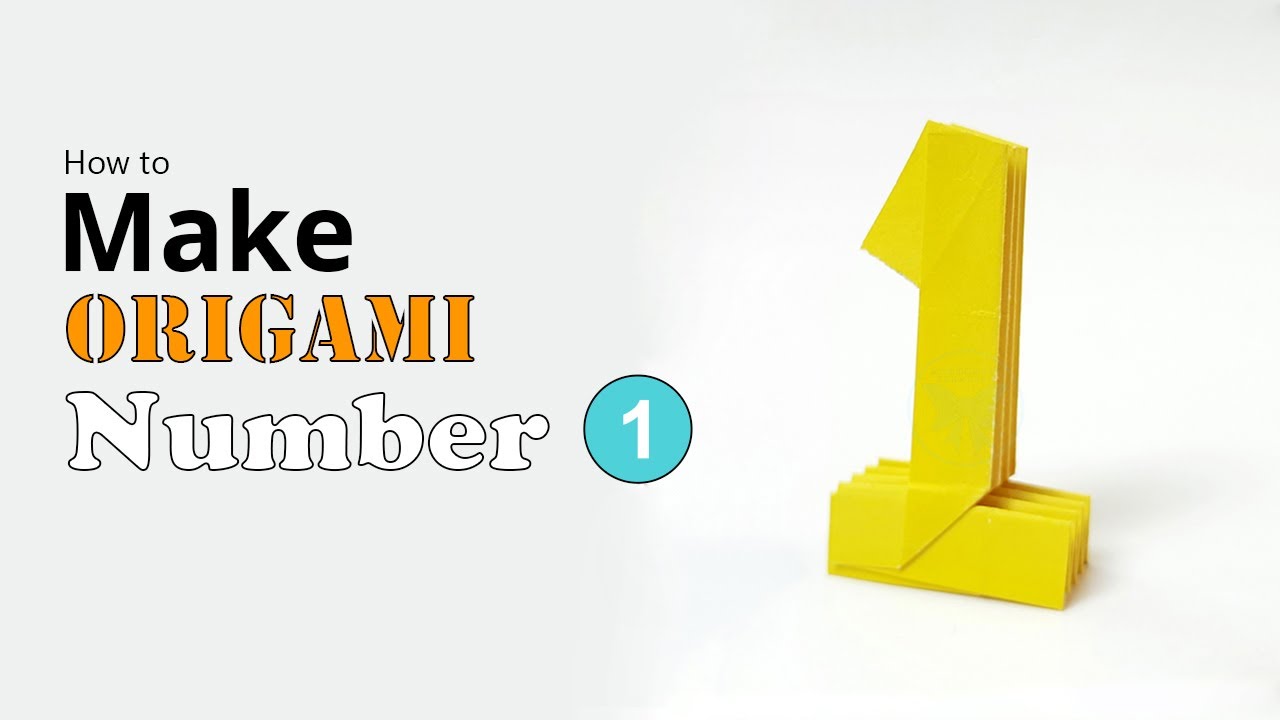 Easy origami number 1 - How to make number 1 with paper / Origami ...